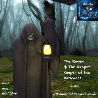 Second Life Marketplace - The animated Raven & The reaper Keeper of Darkness-Box L:I=6